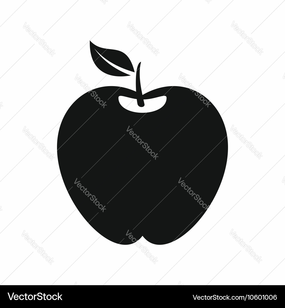 Apple icon simple style Royalty Free Vector Image