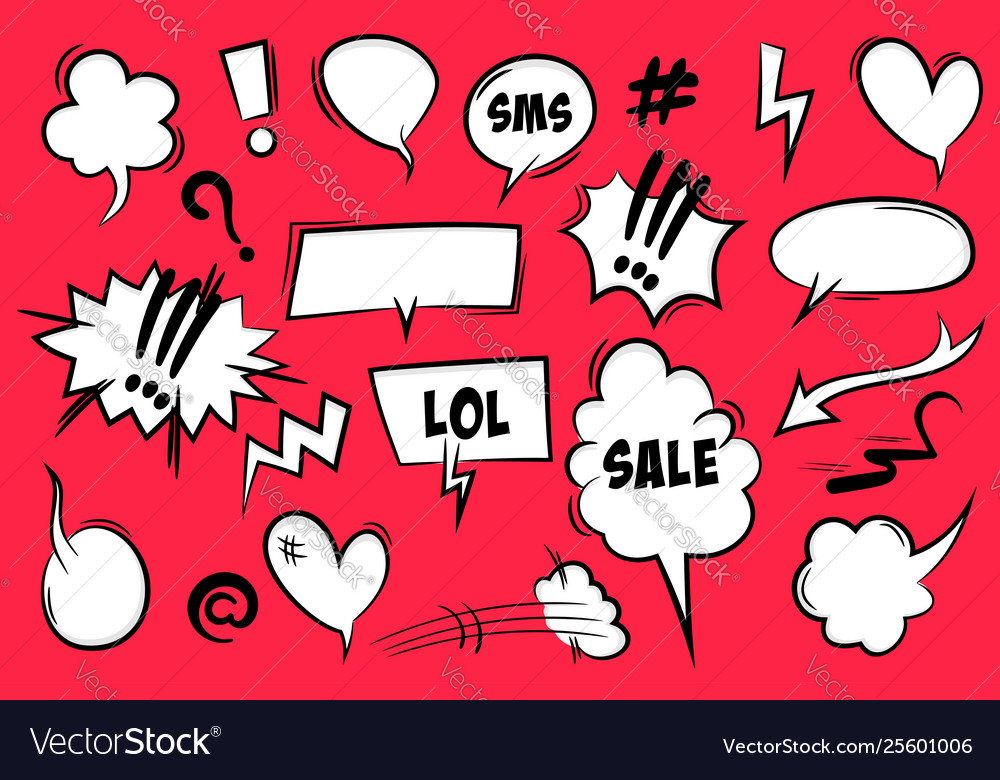 Comic book text speech bubble Royalty Free Vector Image