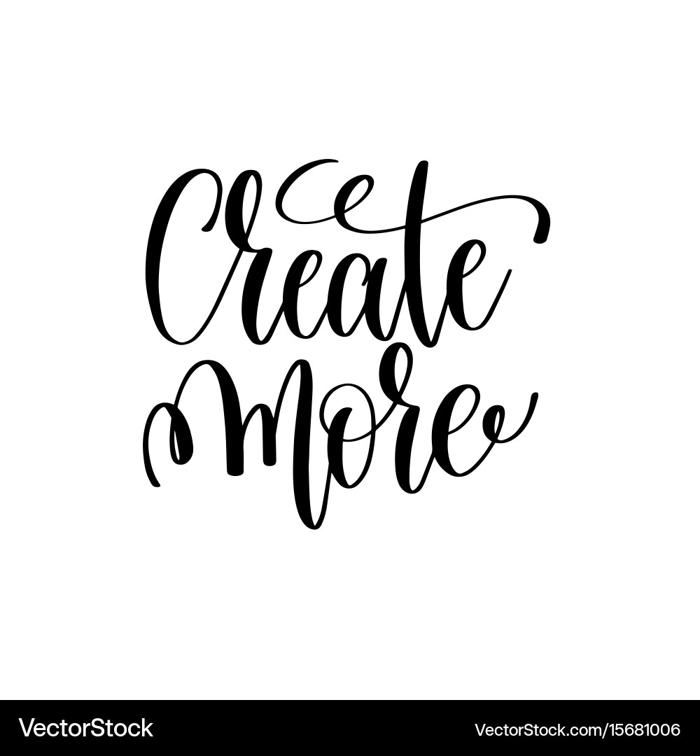Create more black and white ink lettering positive