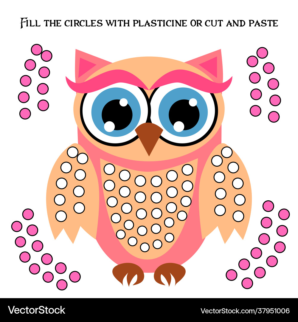 Educational paper game for preschoolers Royalty Free Vector
