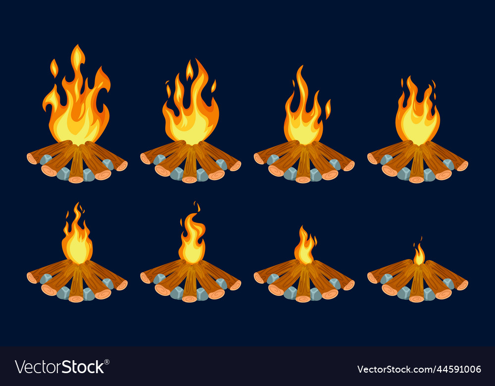 Hand drawn animation frames element set Royalty Free Vector