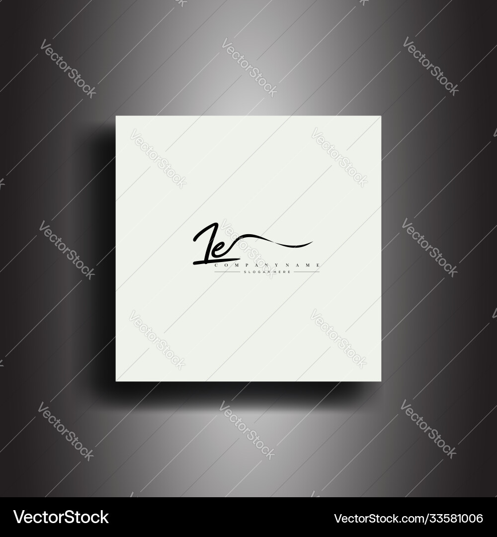 Le signature style monogramcalligraphic lettering Vector Image