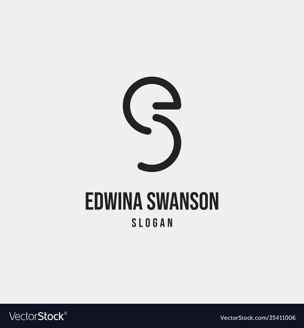 Logo es e s monogram template Royalty Free Vector Image