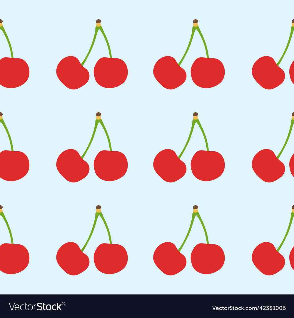 Seamless cherry pattern suitable for wallpaper Vector Image
