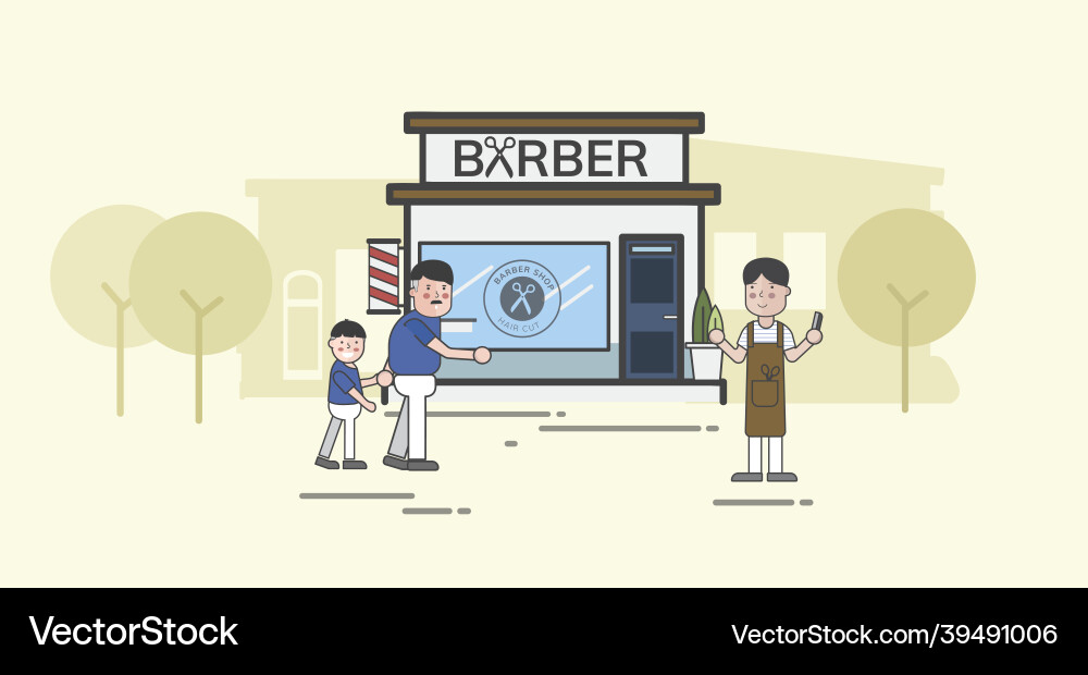 Set of barber shop Royalty Free Vector Image - VectorStock