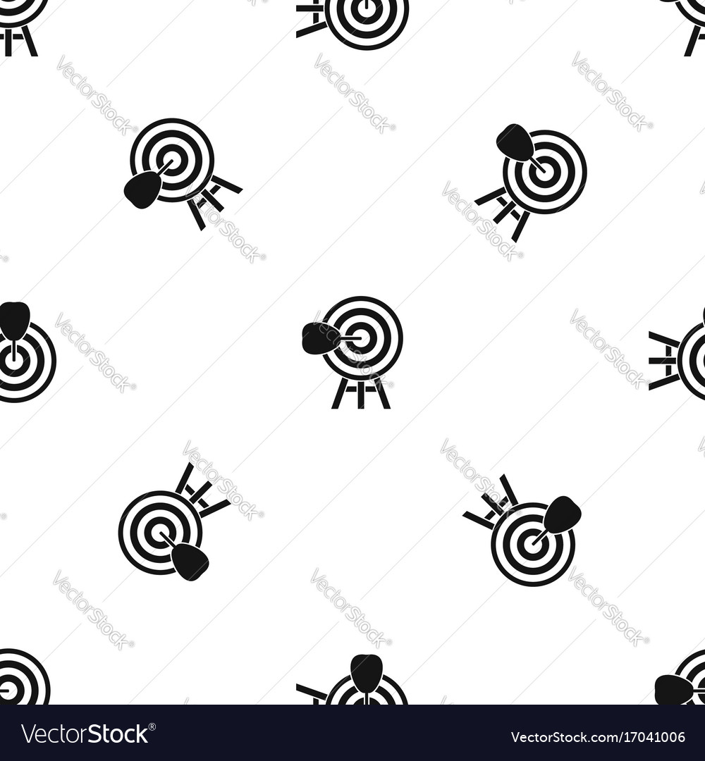 Target pattern seamless black Royalty Free Vector Image