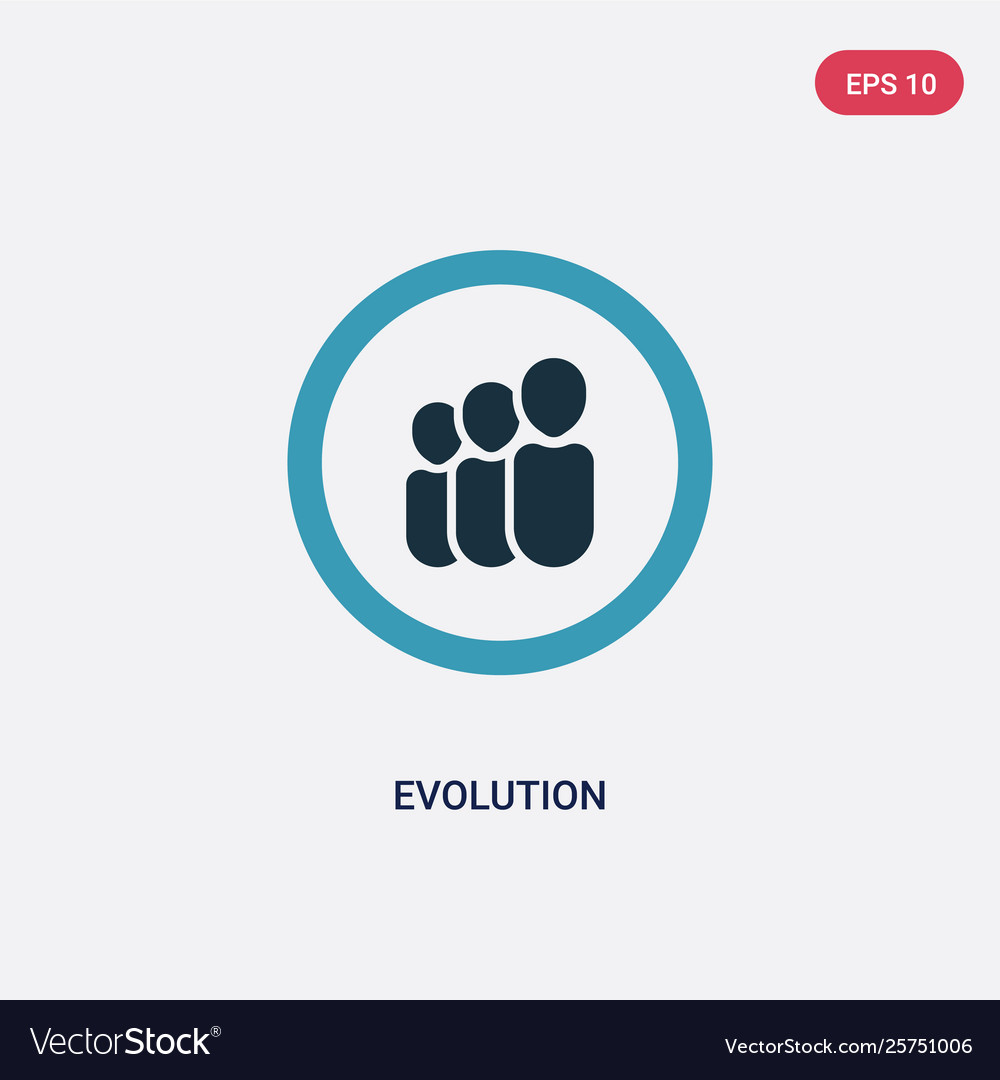 Two color evolution icon from user interface Vector Image