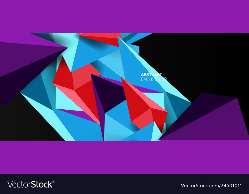 3d low poly abstract shape background Royalty Free Vector