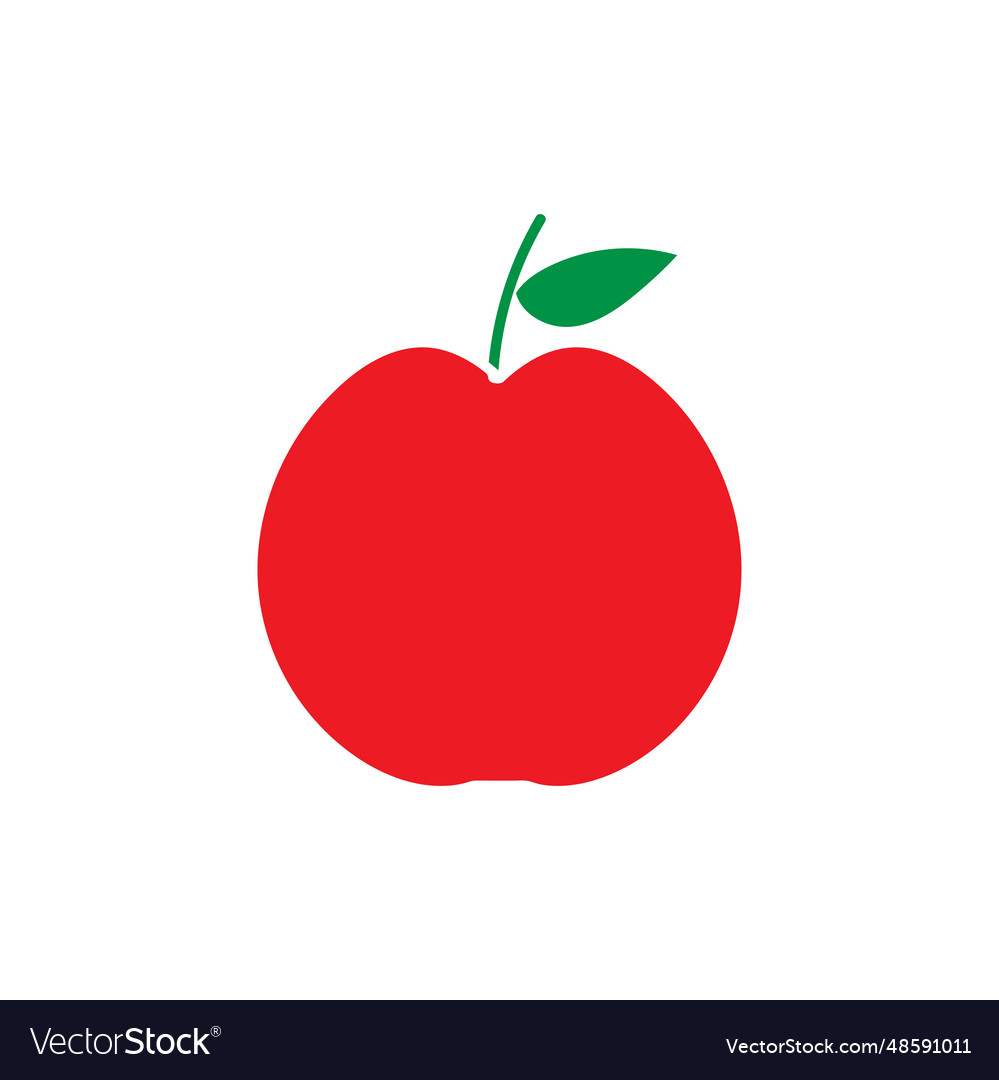 Apple icon design template isolated Royalty Free Vector
