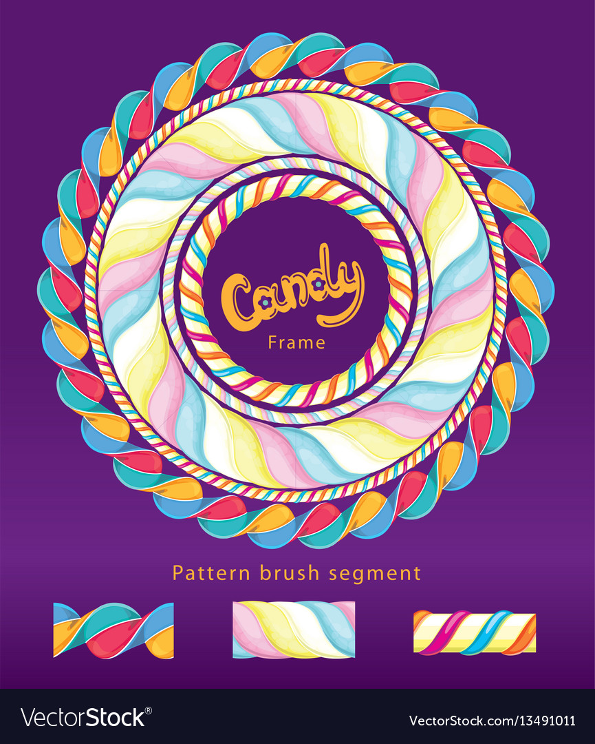 Candy frame set Royalty Free Vector Image - VectorStock
