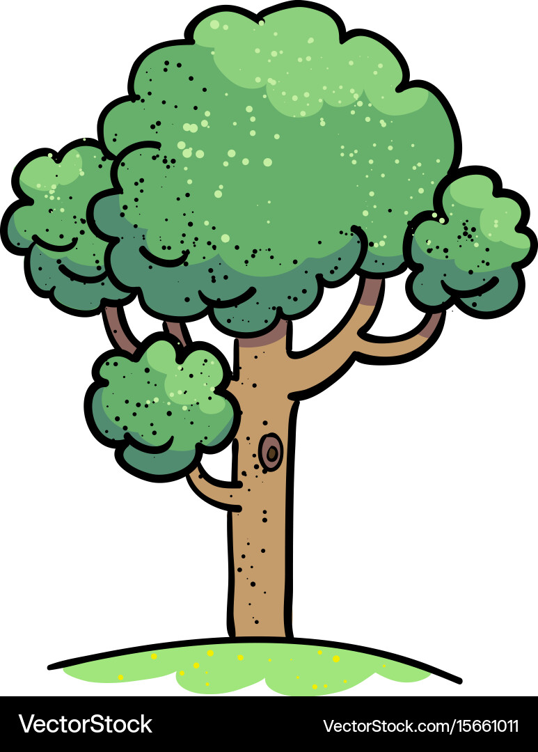 Cartoon image of tree icon symbol Royalty Free Vector Image