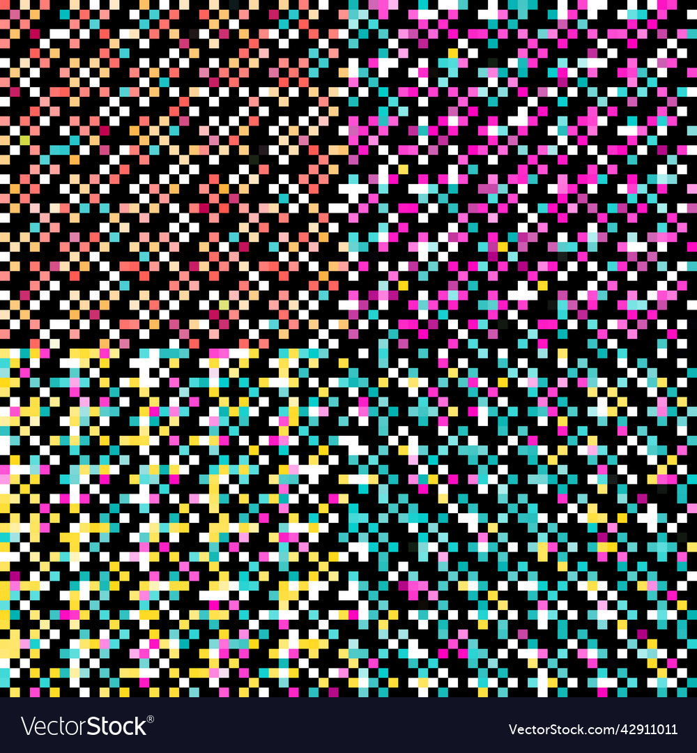 Colored pixel pattern Royalty Free Vector Image