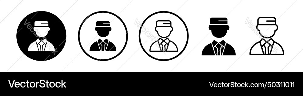 Porter icon set service hotel key symbol Vector Image