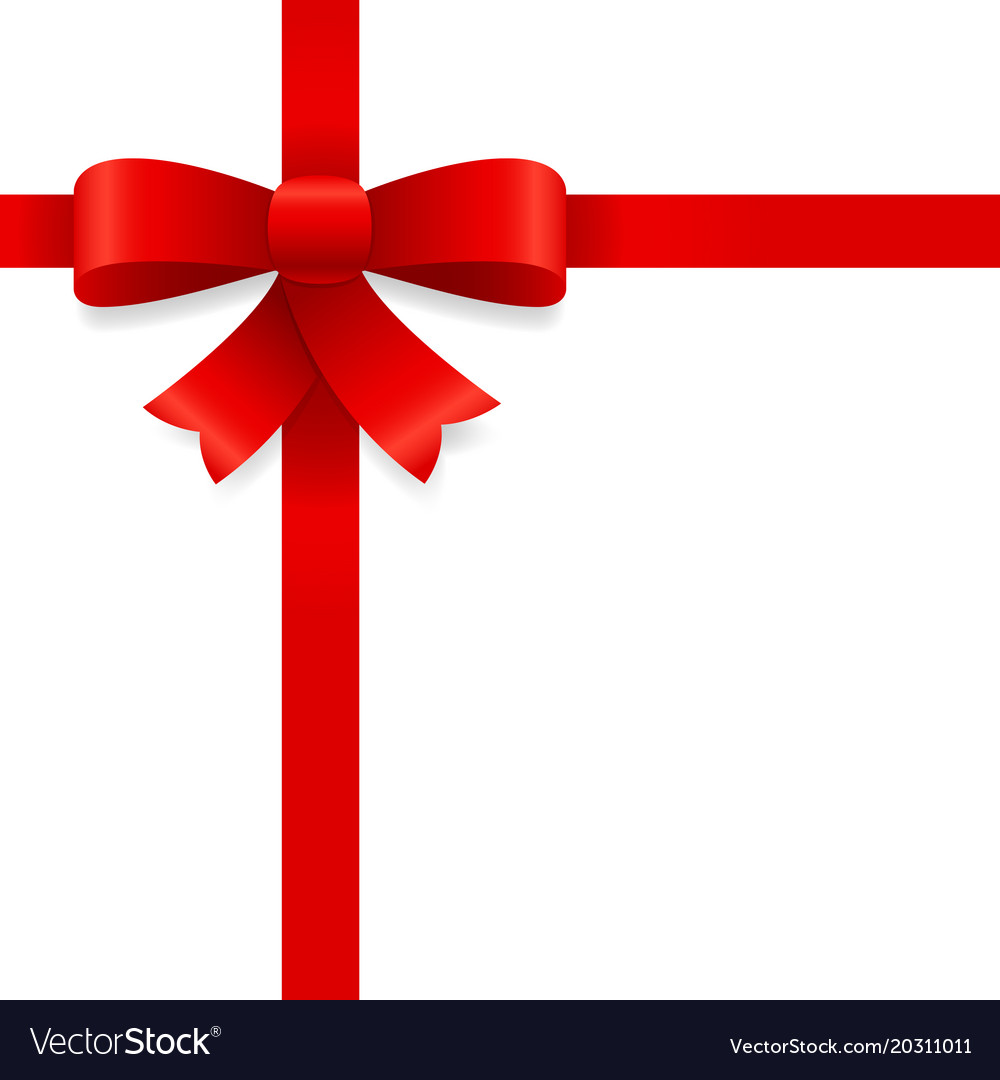 Red bow Royalty Free Vector Image - VectorStock