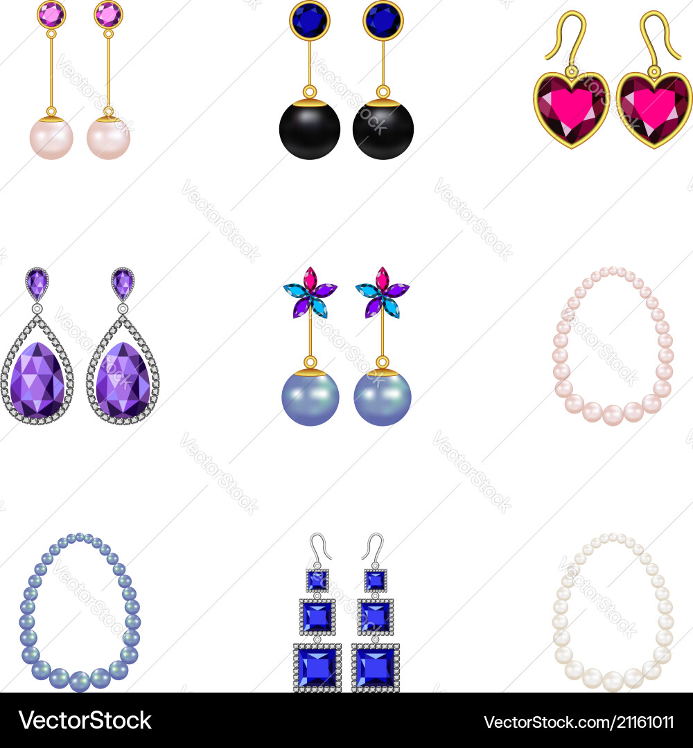 Treasure icons set cartoon style Royalty Free Vector Image
