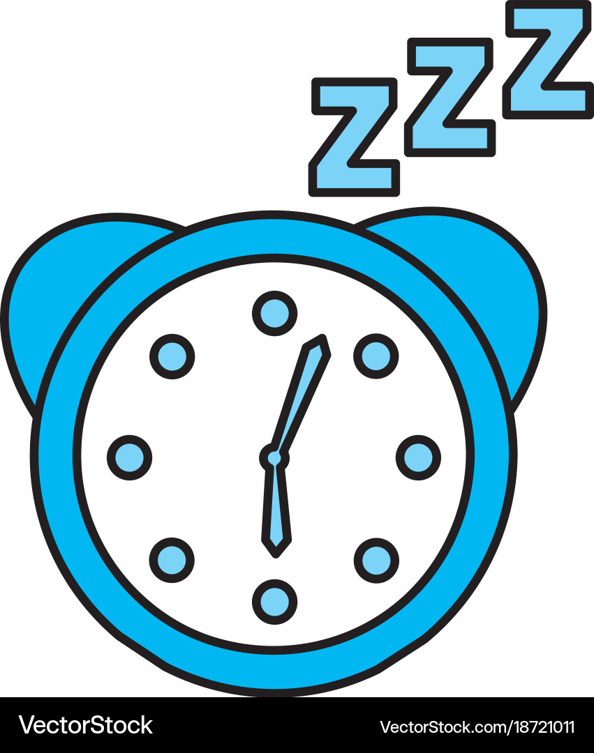 Watch alarm with zzzz Royalty Free Vector Image