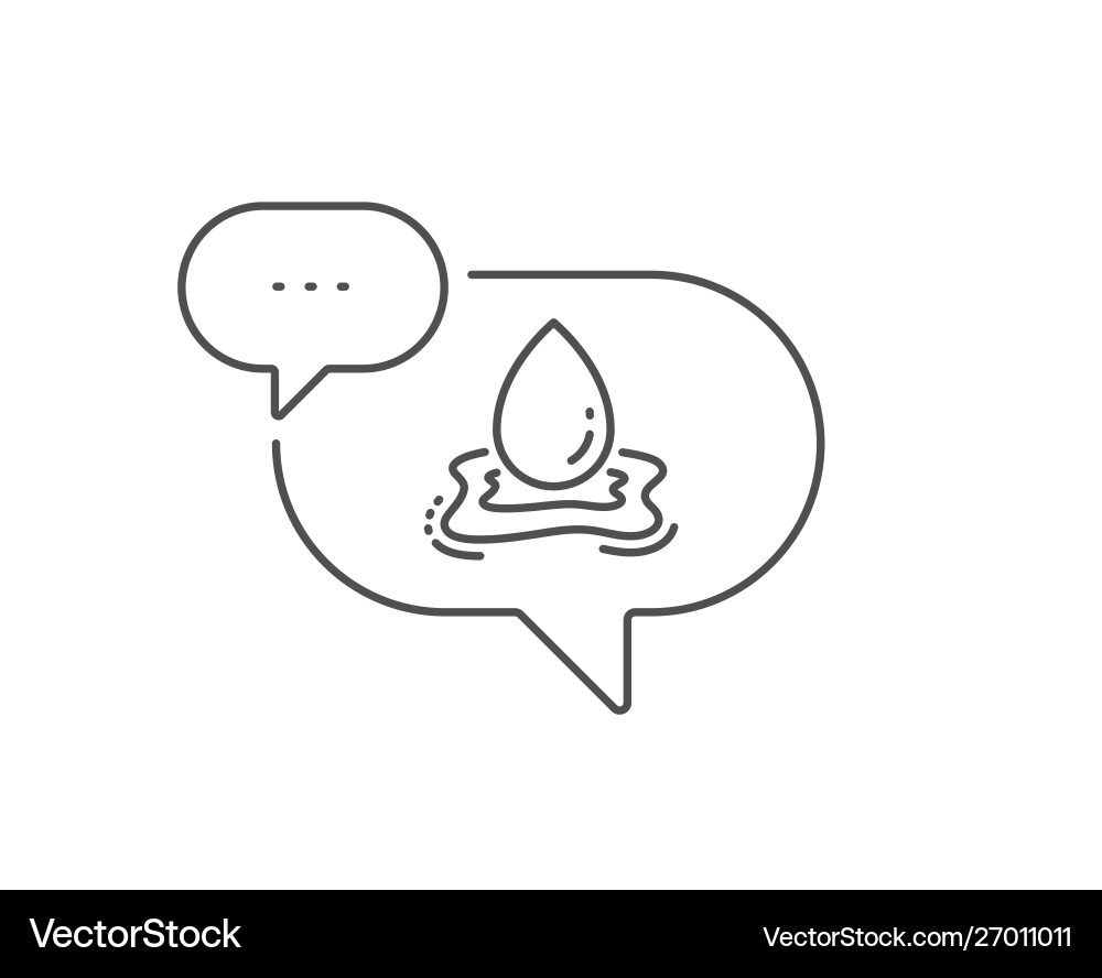 Water drop splash line icon clean aqua sign Vector Image