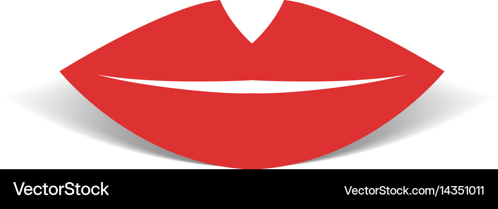 Woman s lips flat style icon Royalty Free Vector Image