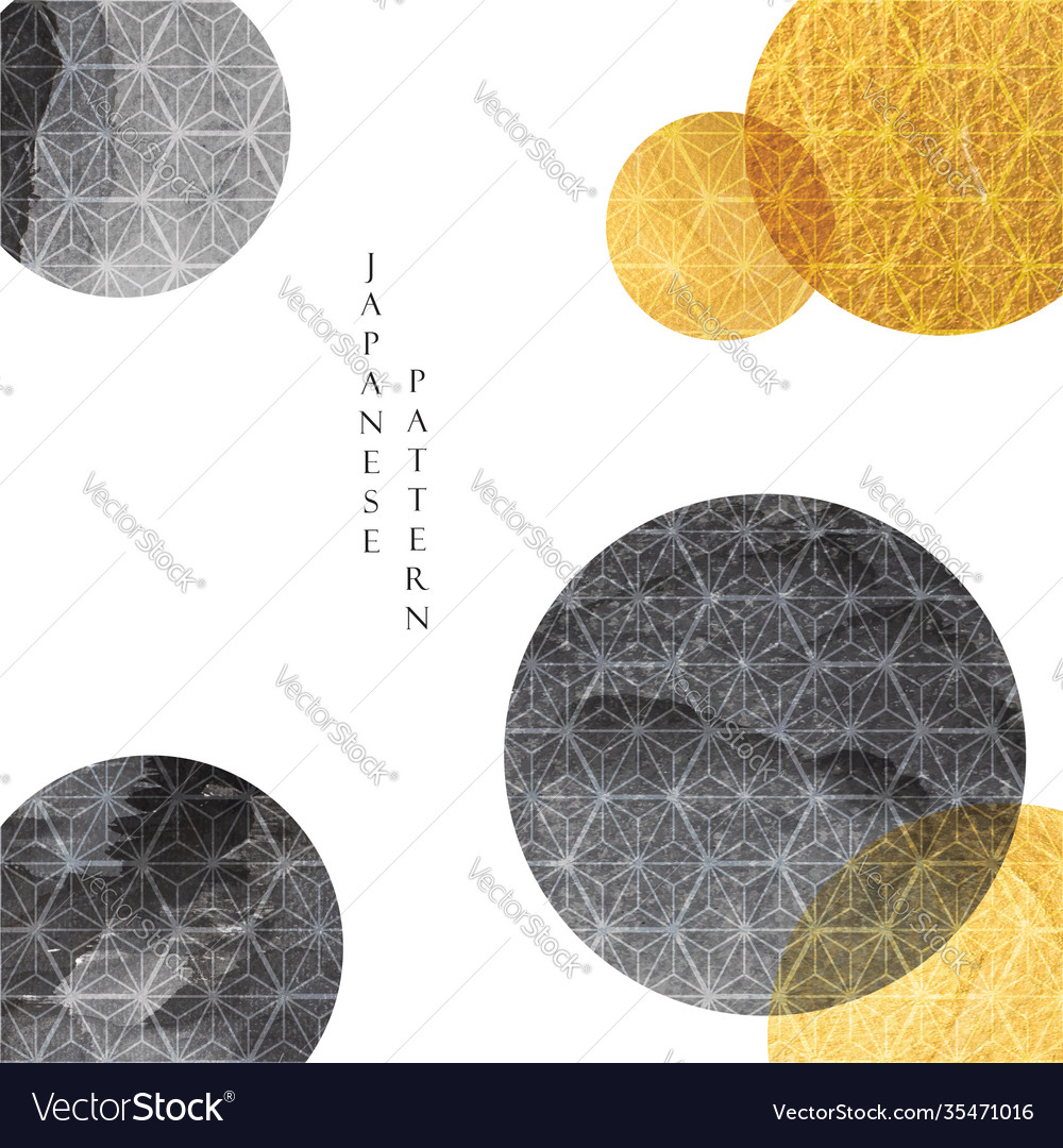 Abstract art background with gold foil and black Vector Image