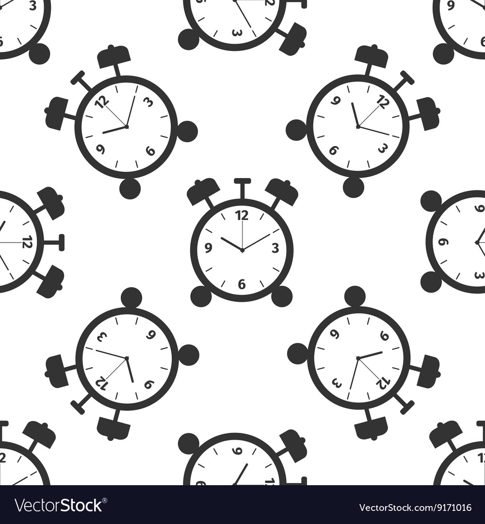 Alarm clock icon pattern Royalty Free Vector Image