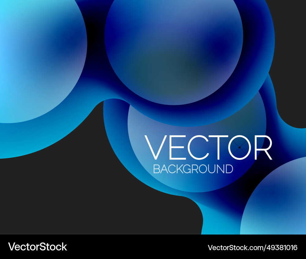 Beautiful flowing round shapes and circles Vector Image