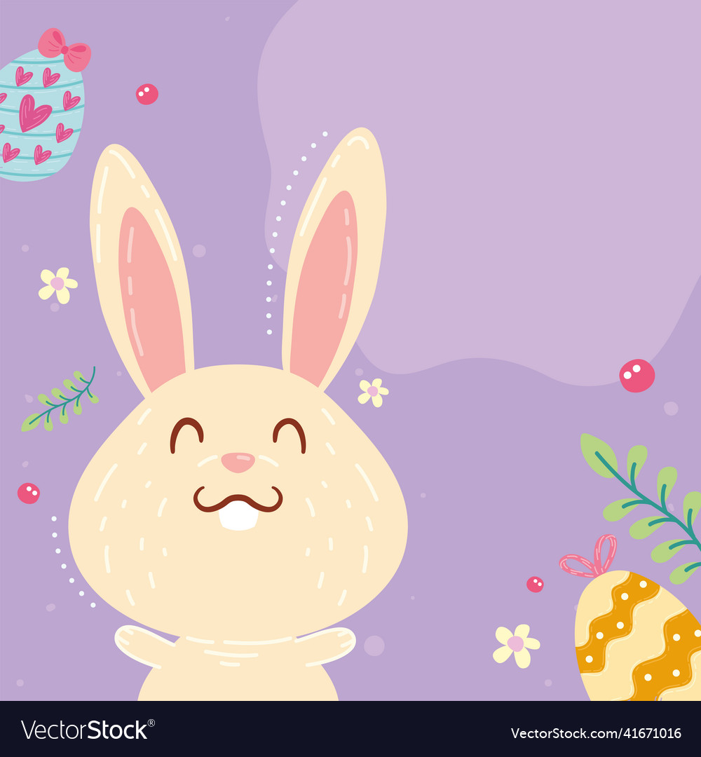 Cute easter bunny Royalty Free Vector Image - VectorStock