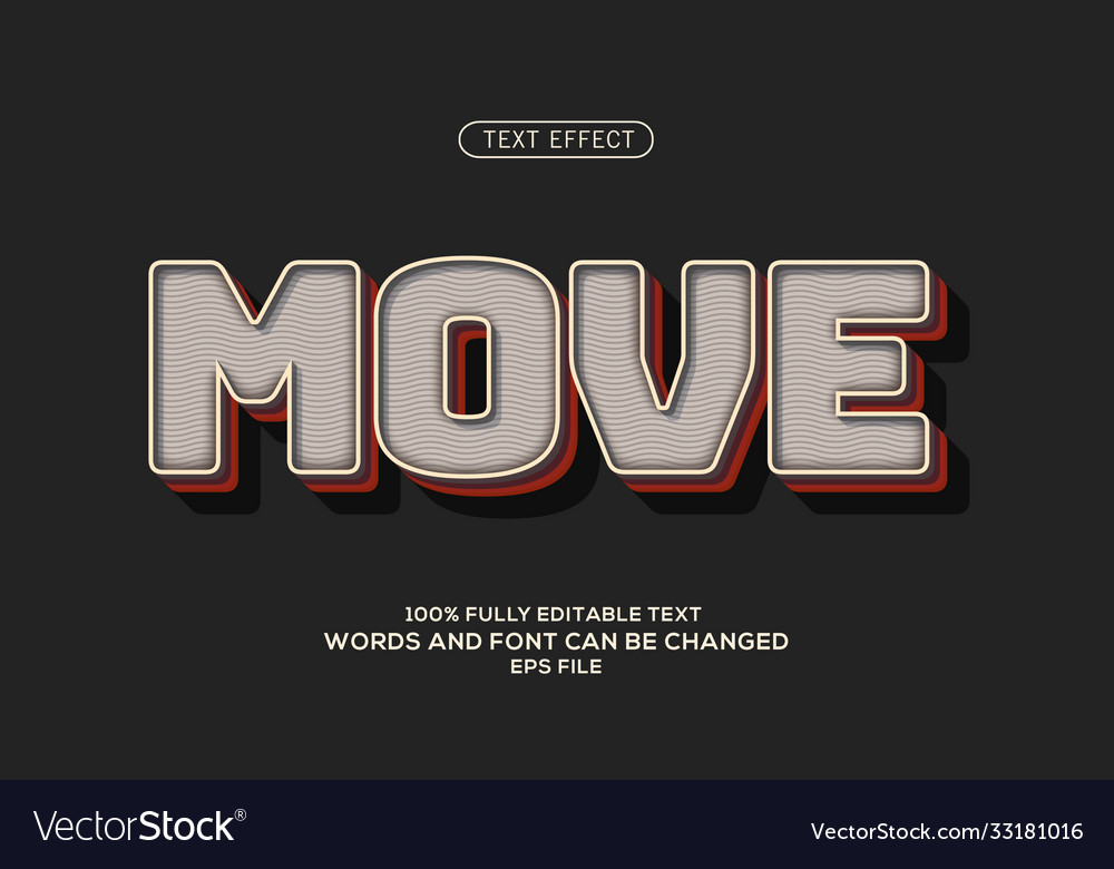 Editable text style effect typography template Vector Image
