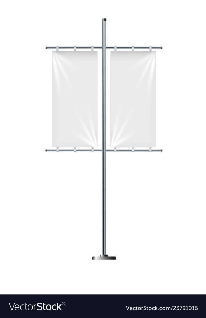 Flag mockup banner templates set Royalty Free Vector Image