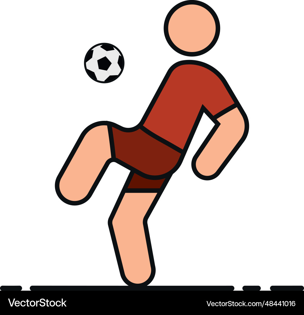 Isolated soccer player sport icon Royalty Free Vector Image