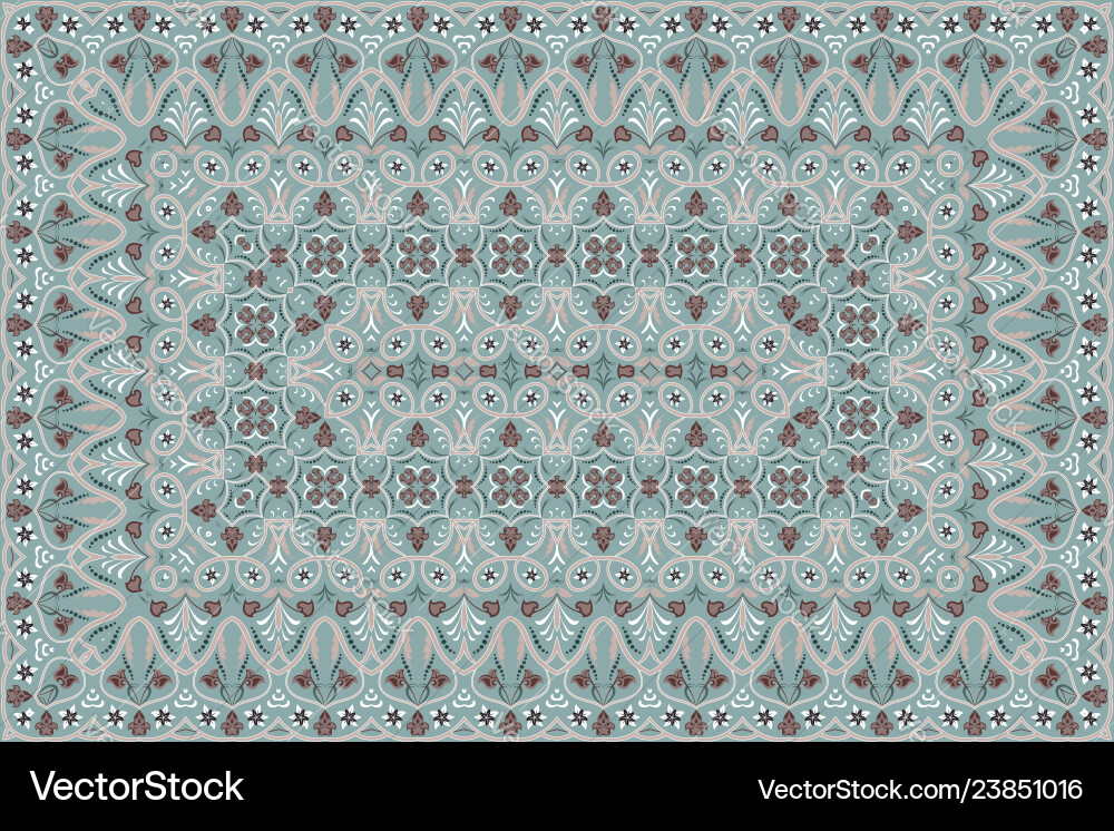 Persian colored carpet Royalty Free Vector Image