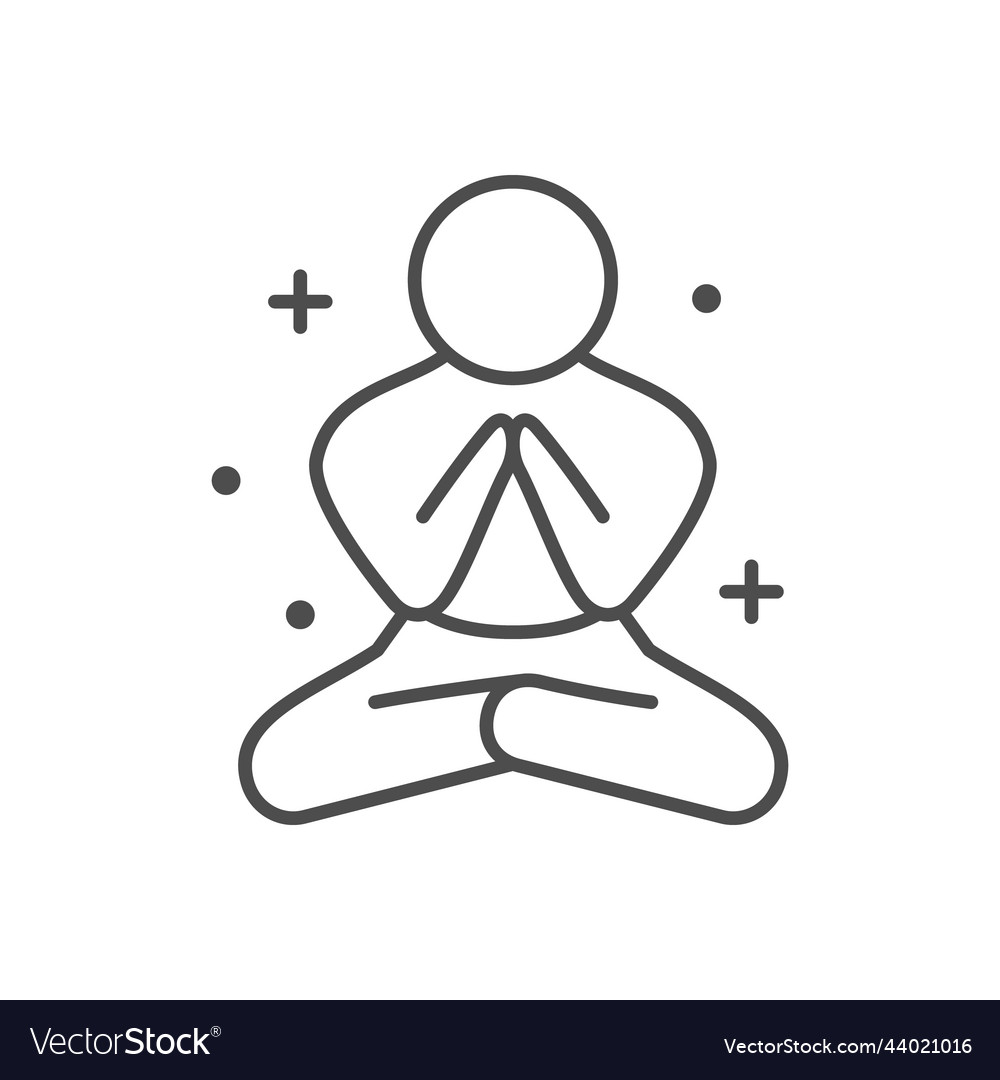 Prayer process line outline icon Royalty Free Vector Image Prayer process line outline icon Royalty Free Vector Image