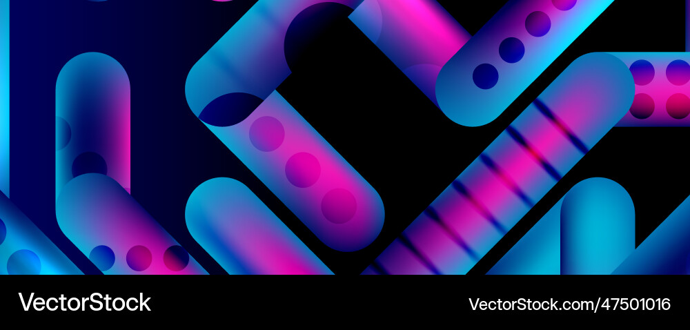 Round shapes and lines with fluid gradients Vector Image
