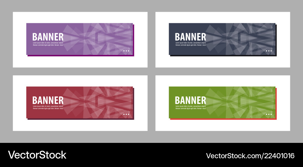 Set of design banner background Royalty Free Vector Image