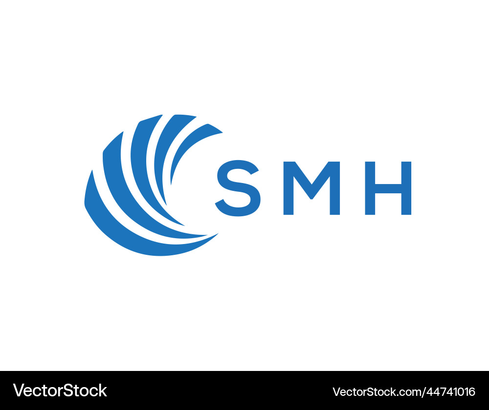 Smh letter logo design on white background Vector Image
