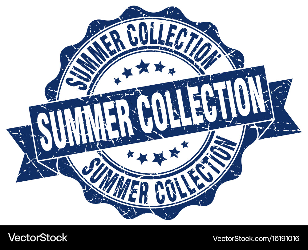 Summer collection stamp sign seal Royalty Free Vector Image