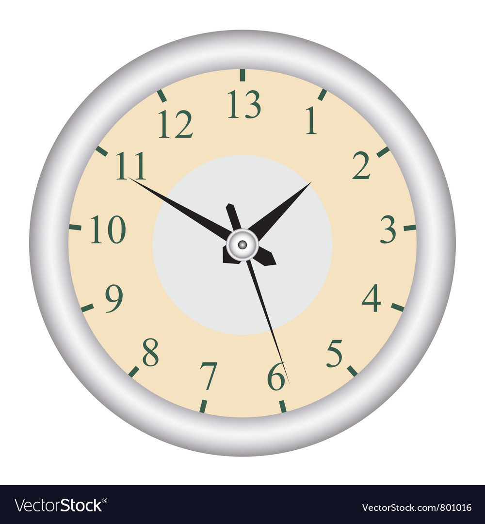 Wall clock Royalty Free Vector Image - VectorStock