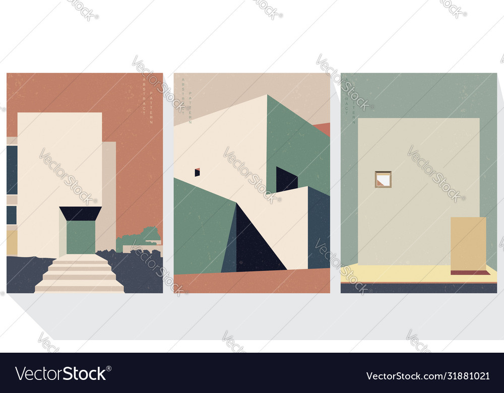 Architecture abstract background with geometric Vector Image