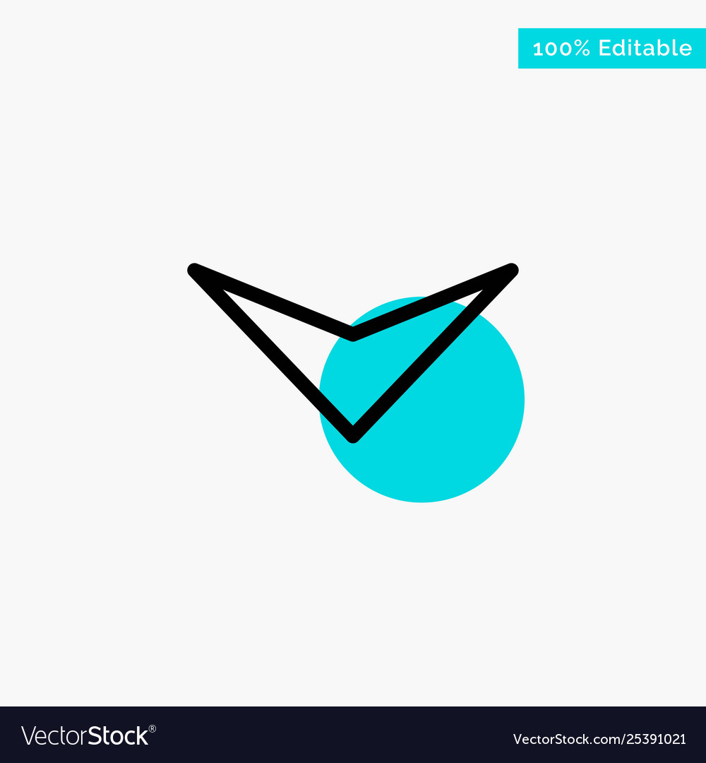 Arrow down next turquoise highlight circle point Vector Image