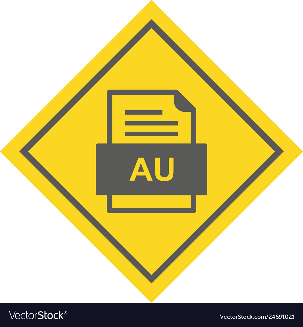 Au file document icon Royalty Free Vector Image