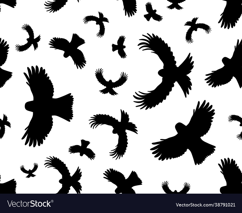 Birds in flight seamless Royalty Free Vector Image