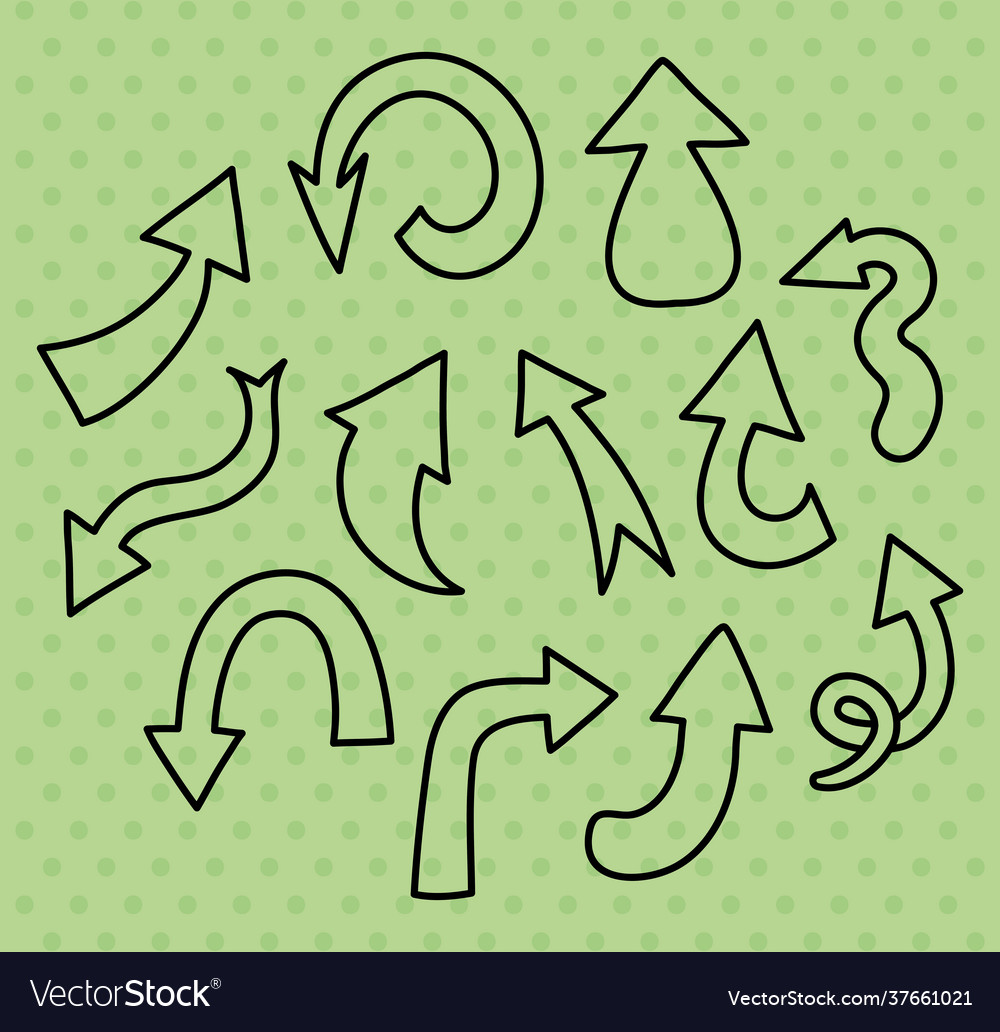 Bold arrows set Royalty Free Vector Image - VectorStock