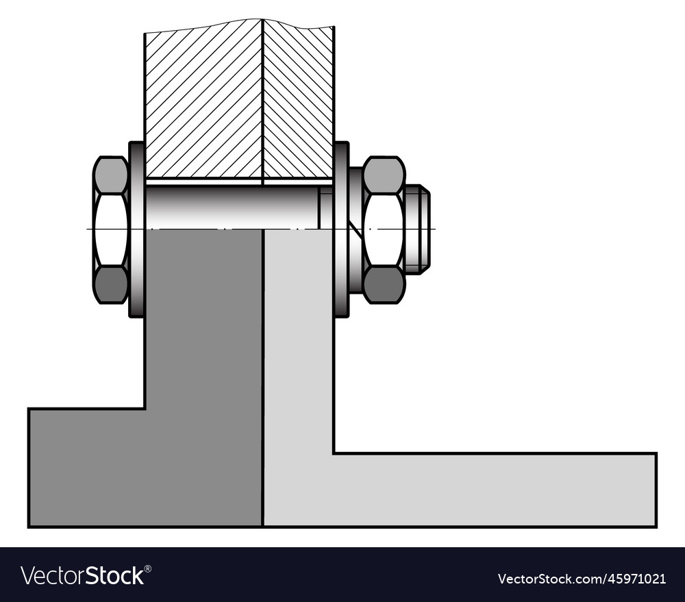 Bolted joint Royalty Free Vector Image - VectorStock