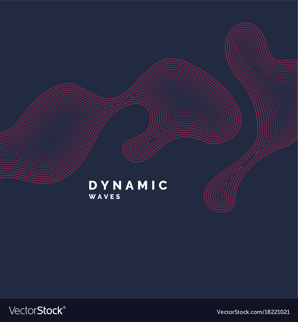 Bright abstract background with a dynamic waves Vector Image