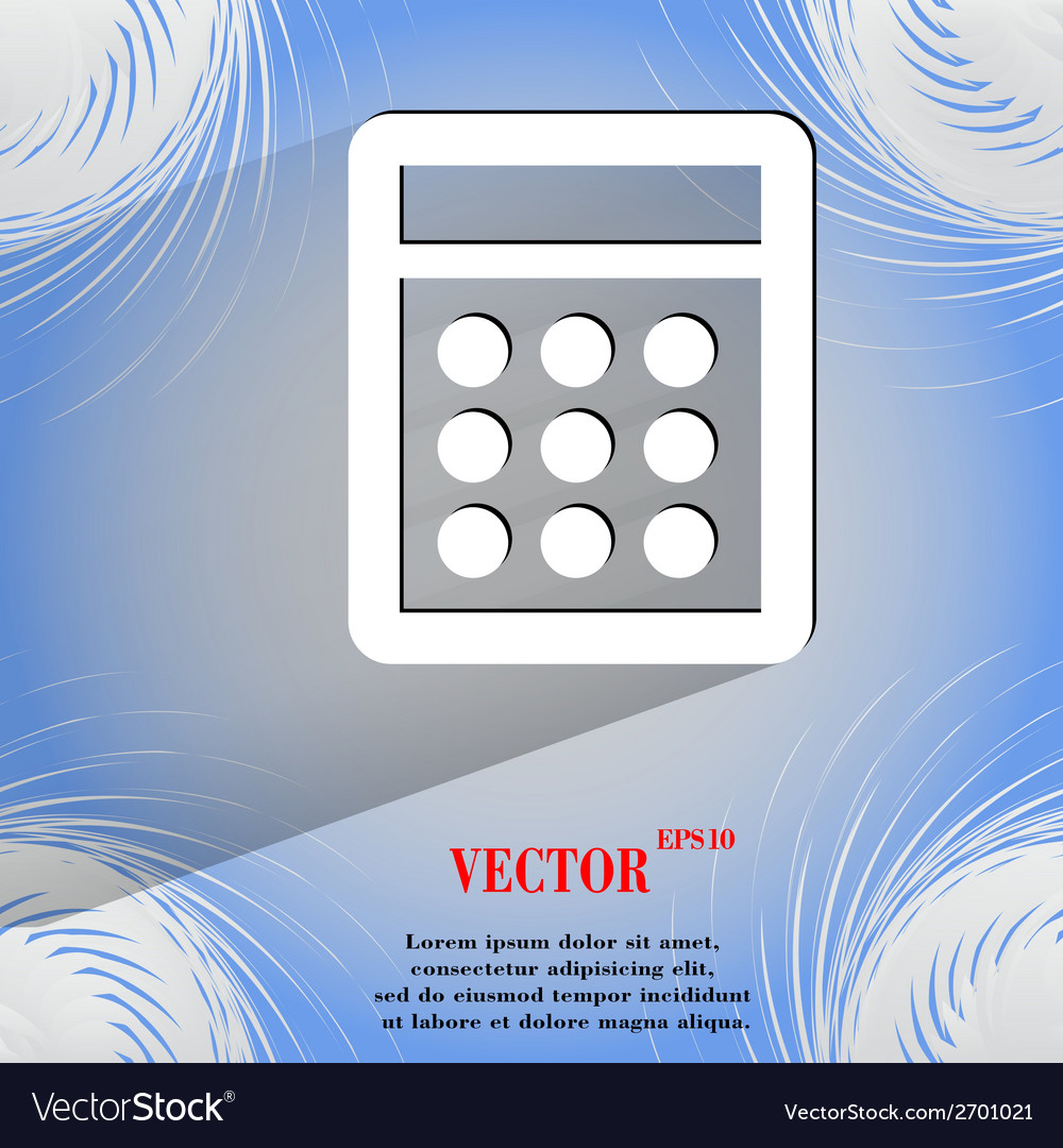 Calculator flat modern web design Royalty Free Vector Image