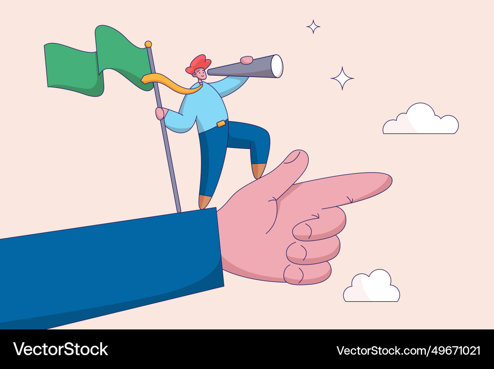 Career path concept vision to see business Vector Image