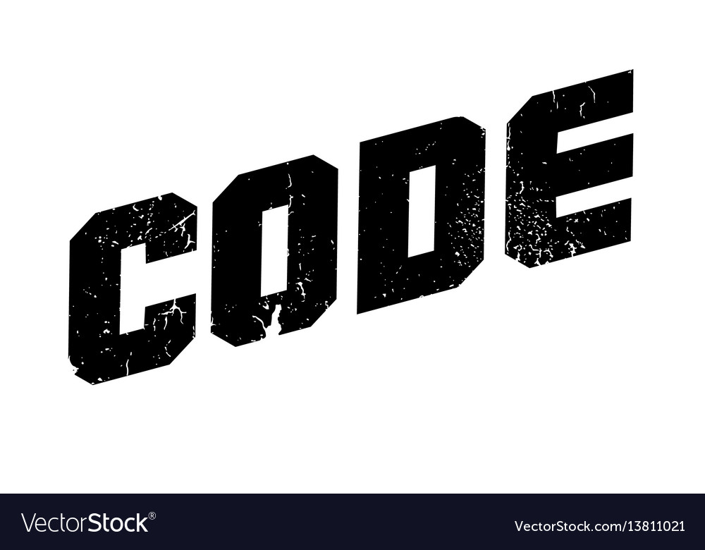 Code rubber stamp Royalty Free Vector Image - VectorStock