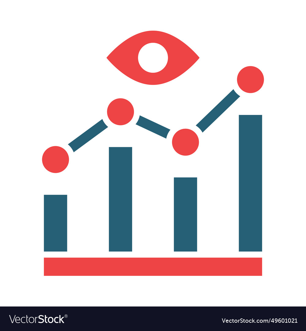 Data visualization glyph two color icons Vector Image