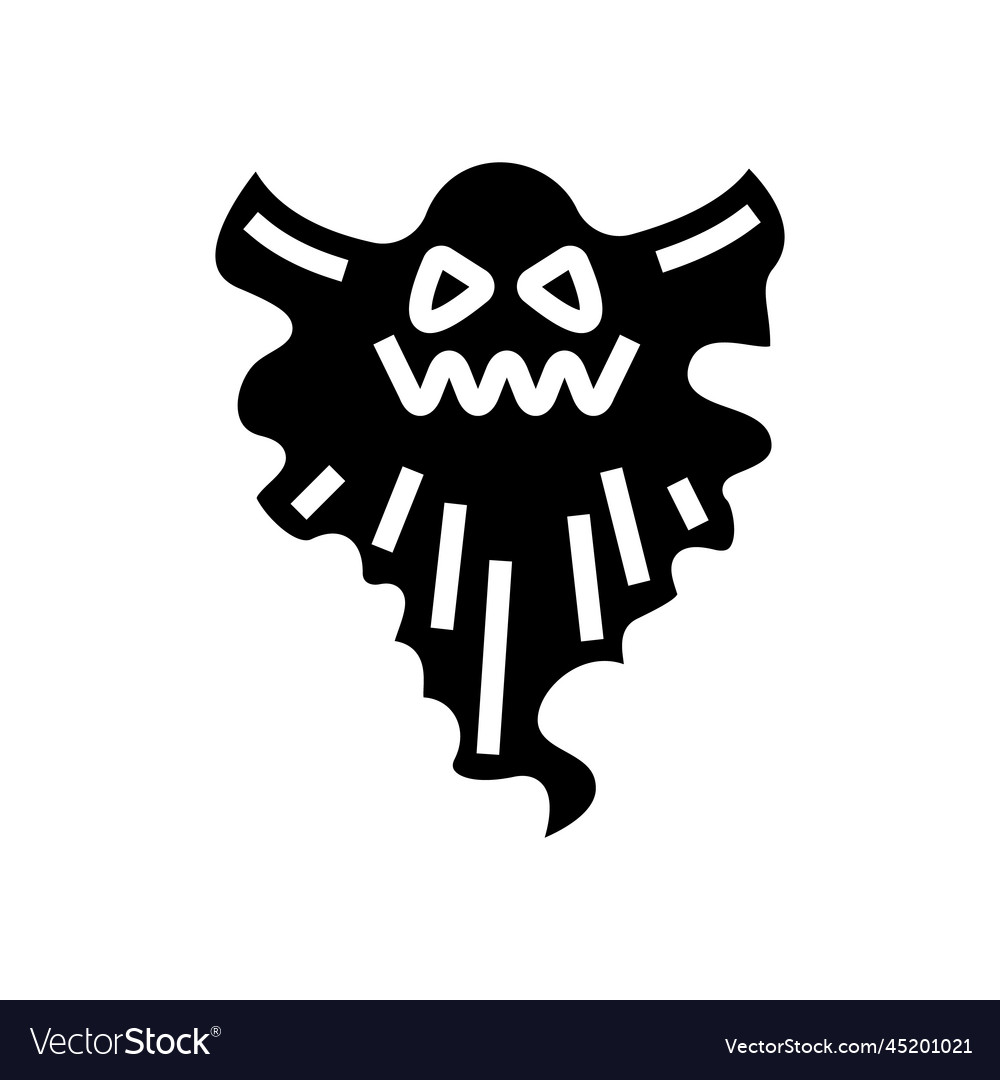 Demon ghost glyph icon Royalty Free Vector Image