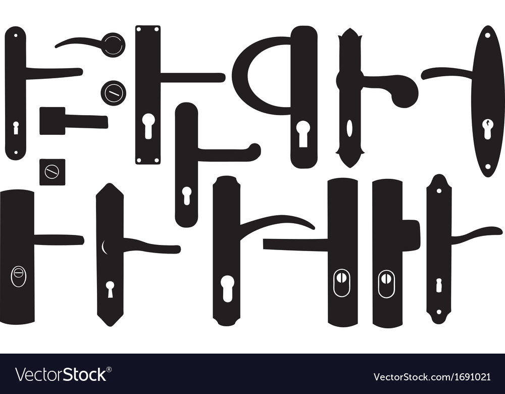 Door knobs Royalty Free Vector Image - VectorStock