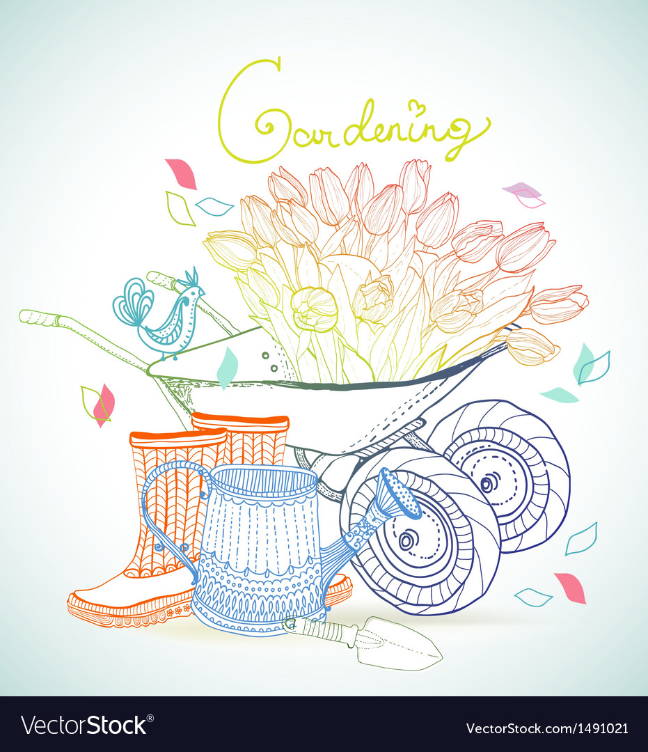 Gardening Royalty Free Vector Image - VectorStock
